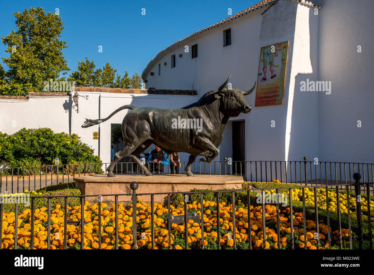 RONDA, ANDALUSIA / SPAIN - OCTOBER 08 2017: BLACK OX SCULPTURE Stock ...