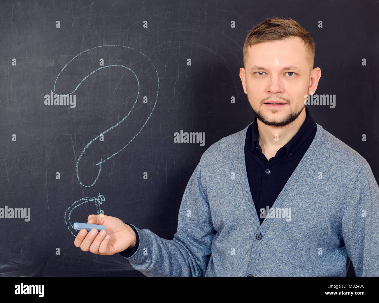 Teacher question mark hi-res stock photography and images - Alamy