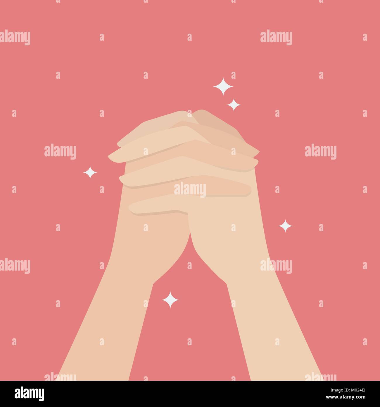 Folded hands for praying Stock Vector Images - Alamy