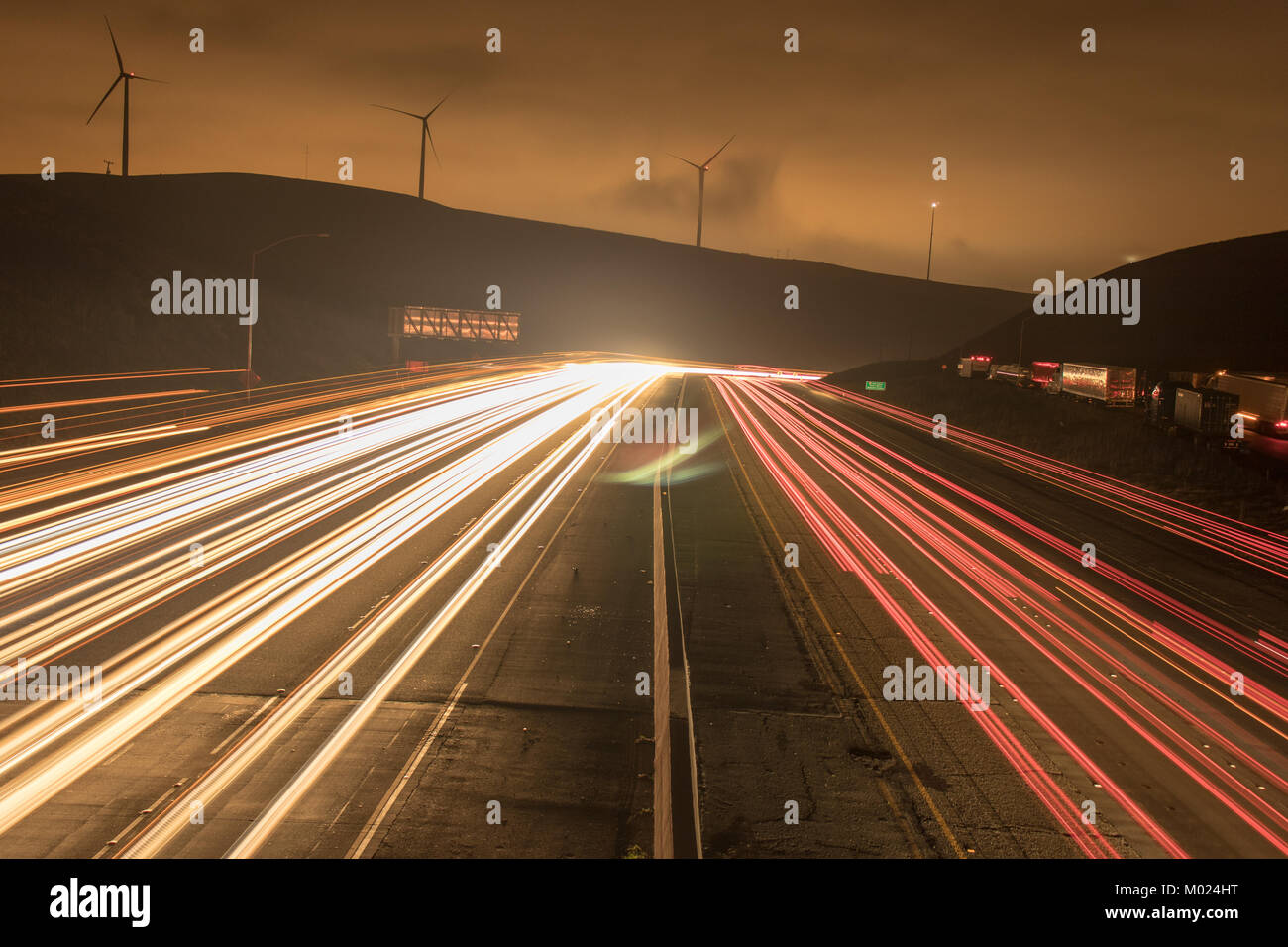 Night Time Light Trails Stock Photo - Alamy