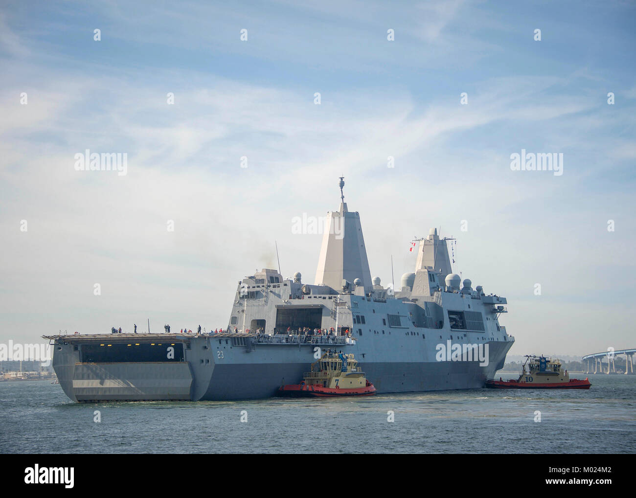San Antonio-class amphibious transport dock USS Anchorage (LPD 23 ...