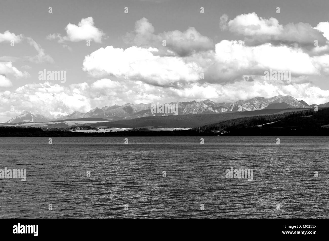 Orava reservoir with High Tatras Stock Photo - Alamy