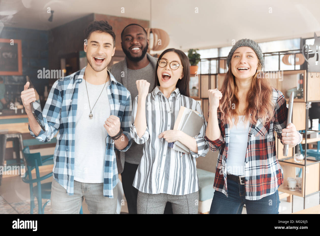 Expressing pleasure hi-res stock photography and images - Alamy