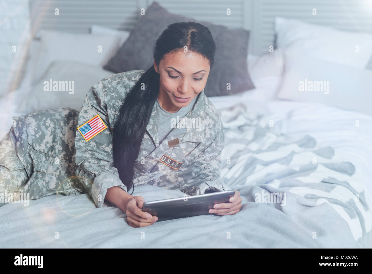Army Soldier Tablet High Resolution Stock Photography and Images - Alamy