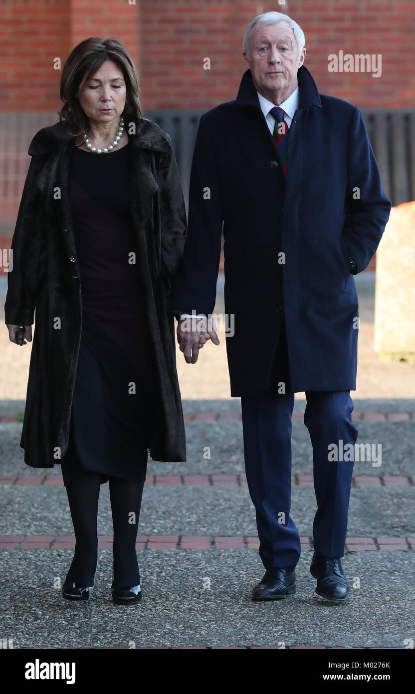 Chris Tarrant and Jane Bird arrive at Reading Magistrates' Court, where ...