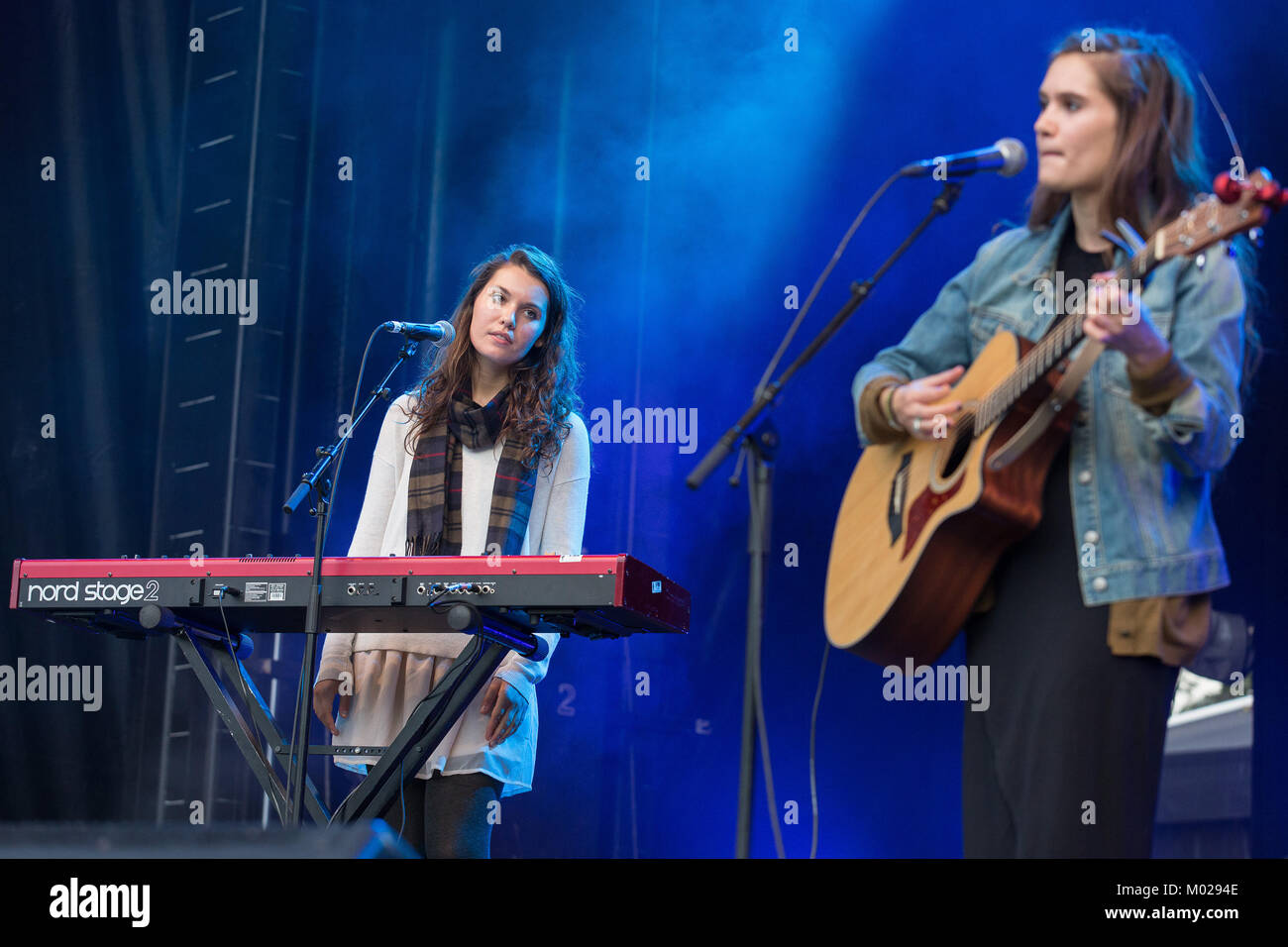 The American folk pop duo Lily & Madeleine performs a live concert at ...