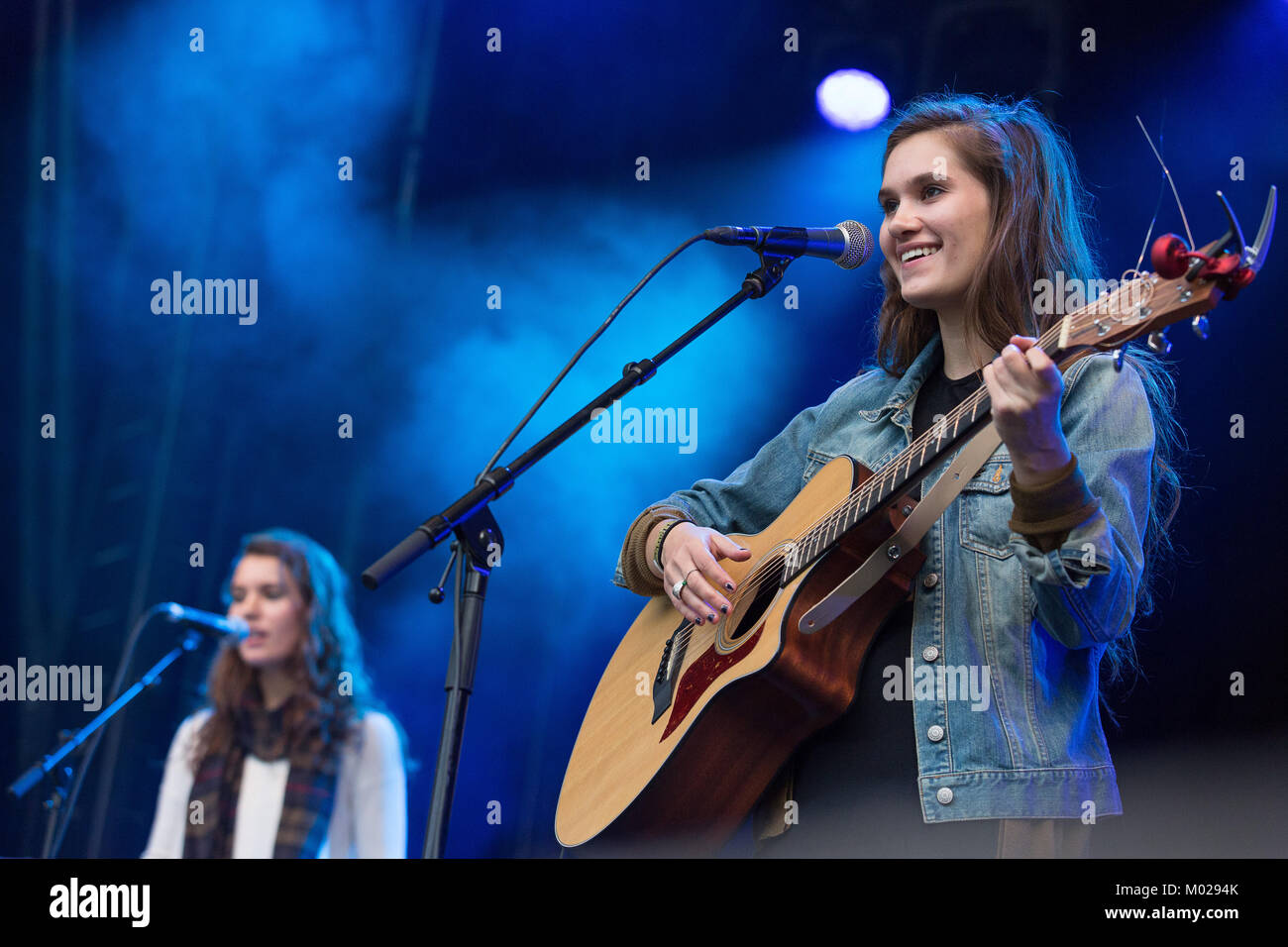 The American folk pop duo Lily & Madeleine performs a live concert at ...