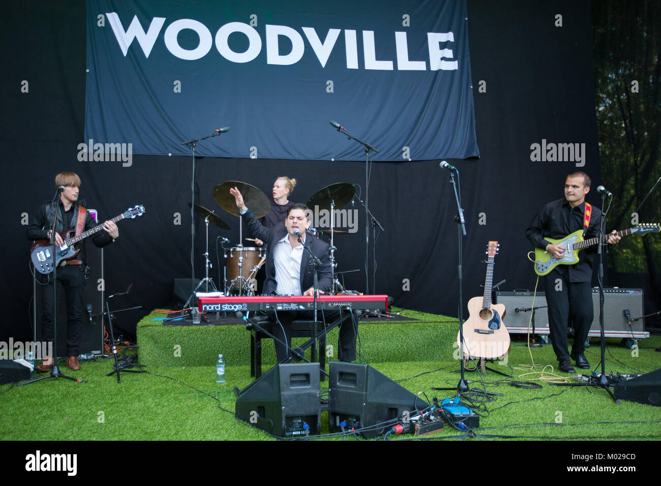 The American singer, songwriter and musician Luke Elliot performs a ...