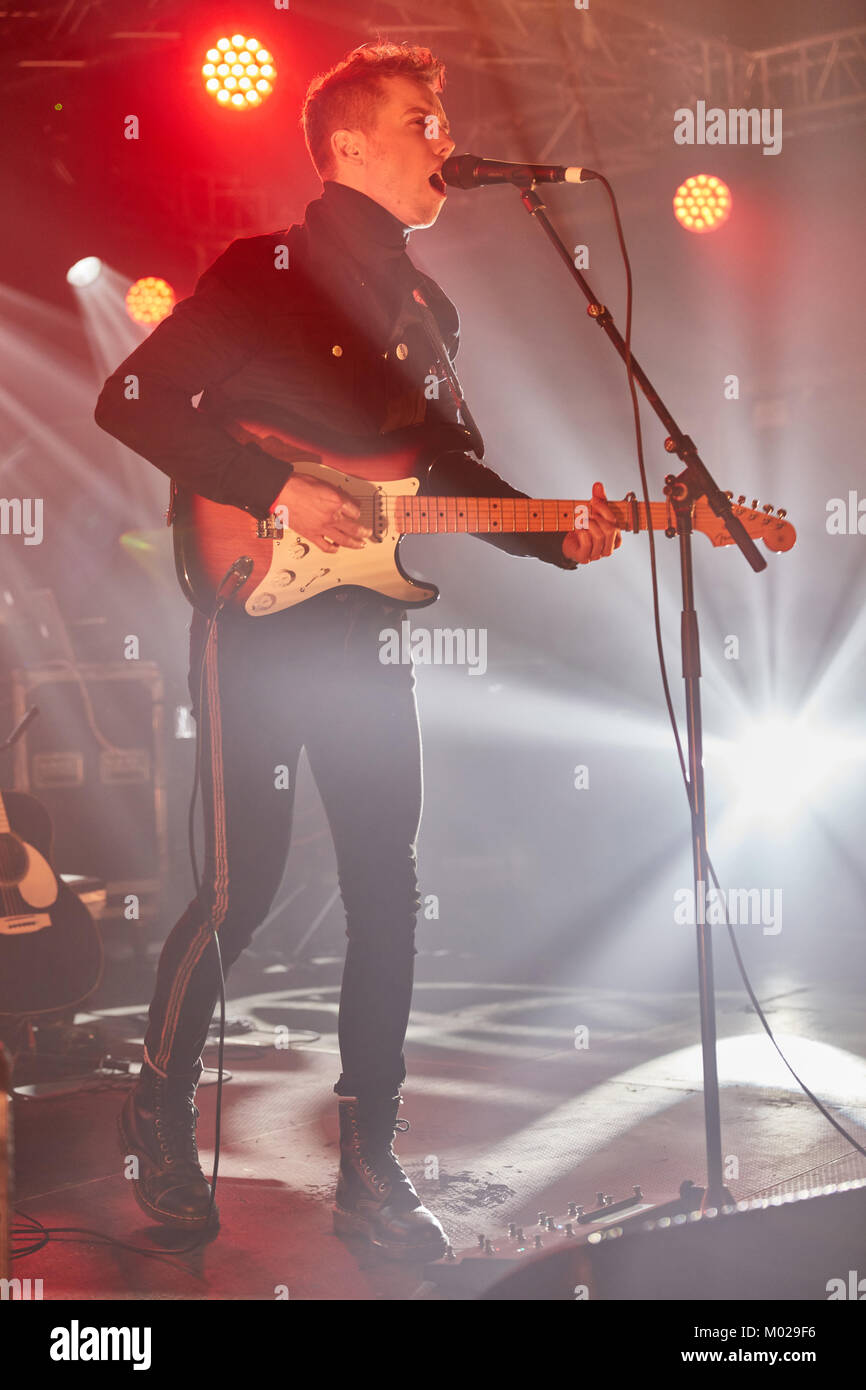 The Danish singer, songwriter and musician Mads Langer performs a live ...