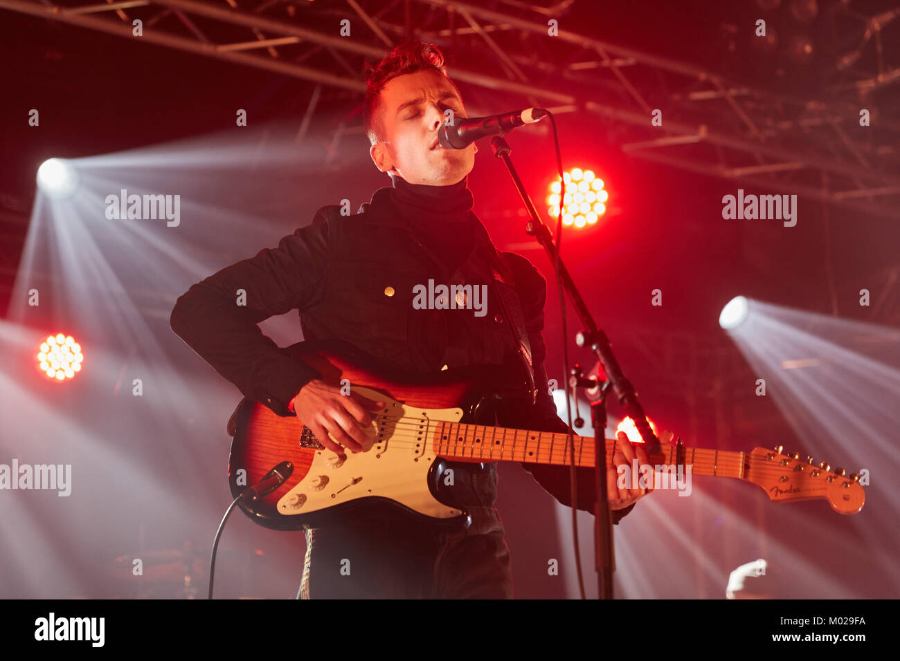 The Danish singer, songwriter and musician Mads Langer performs a live ...