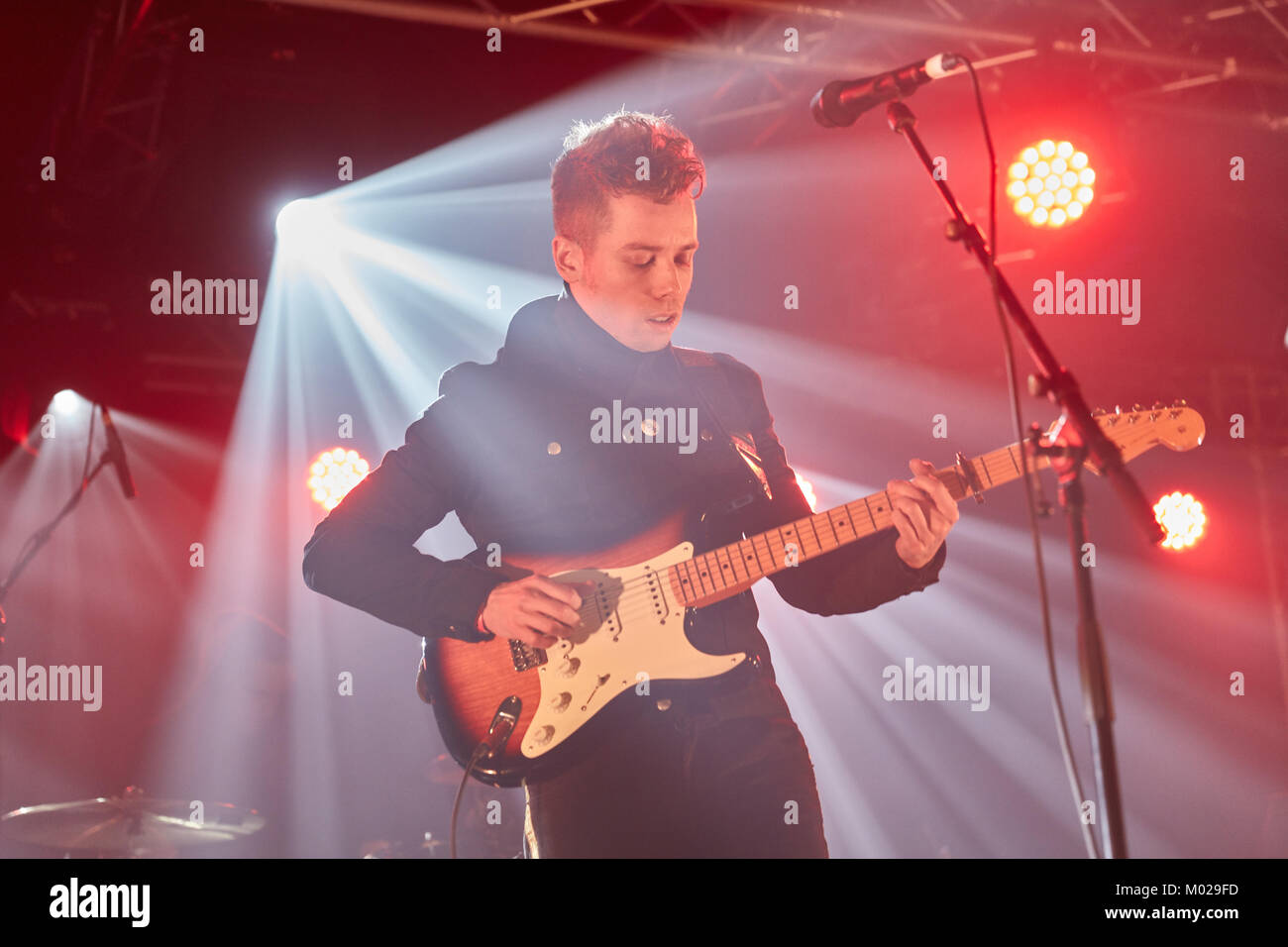 The Danish singer, songwriter and musician Mads Langer performs a live ...