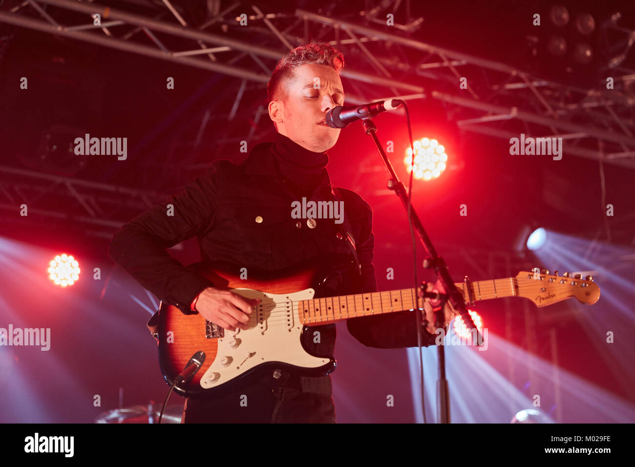 The Danish singer, songwriter and musician Mads Langer performs a live ...