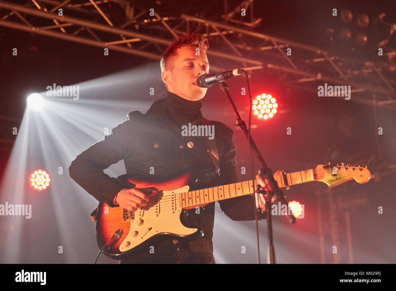 The Danish singer, songwriter and musician Mads Langer performs a live ...