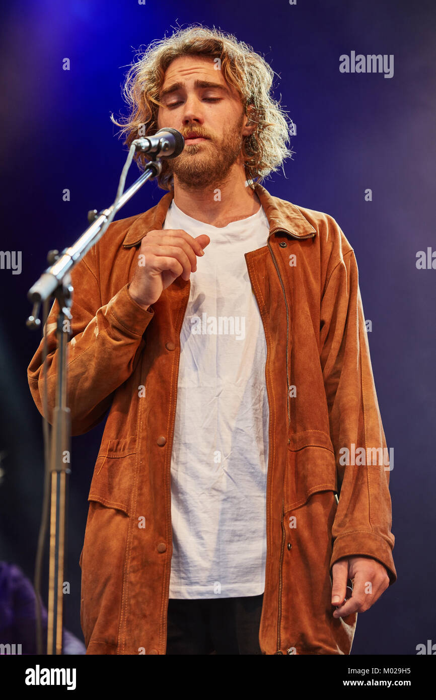 The Australian singer and songwriter Matt Corby performs a live concert ...