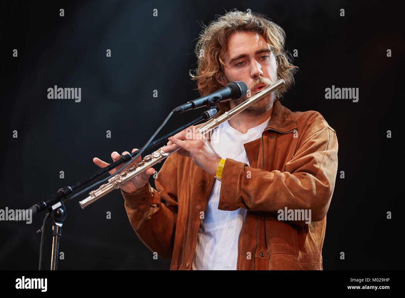 The Australian singer and songwriter Matt Corby performs a live concert ...
