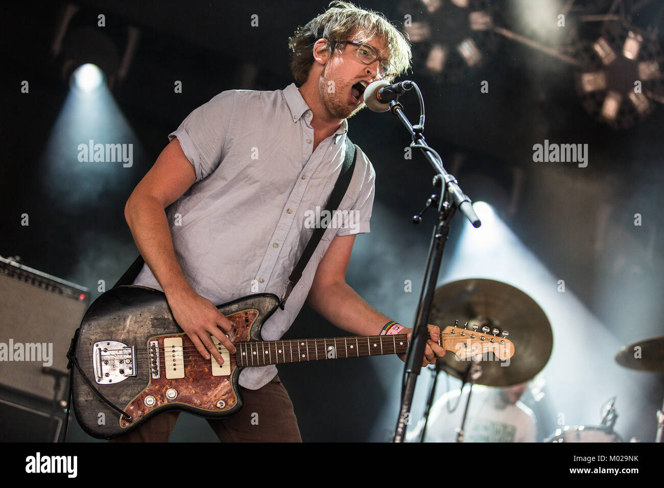The Canadian noise rock and punk band METZ performs a live concert at ...