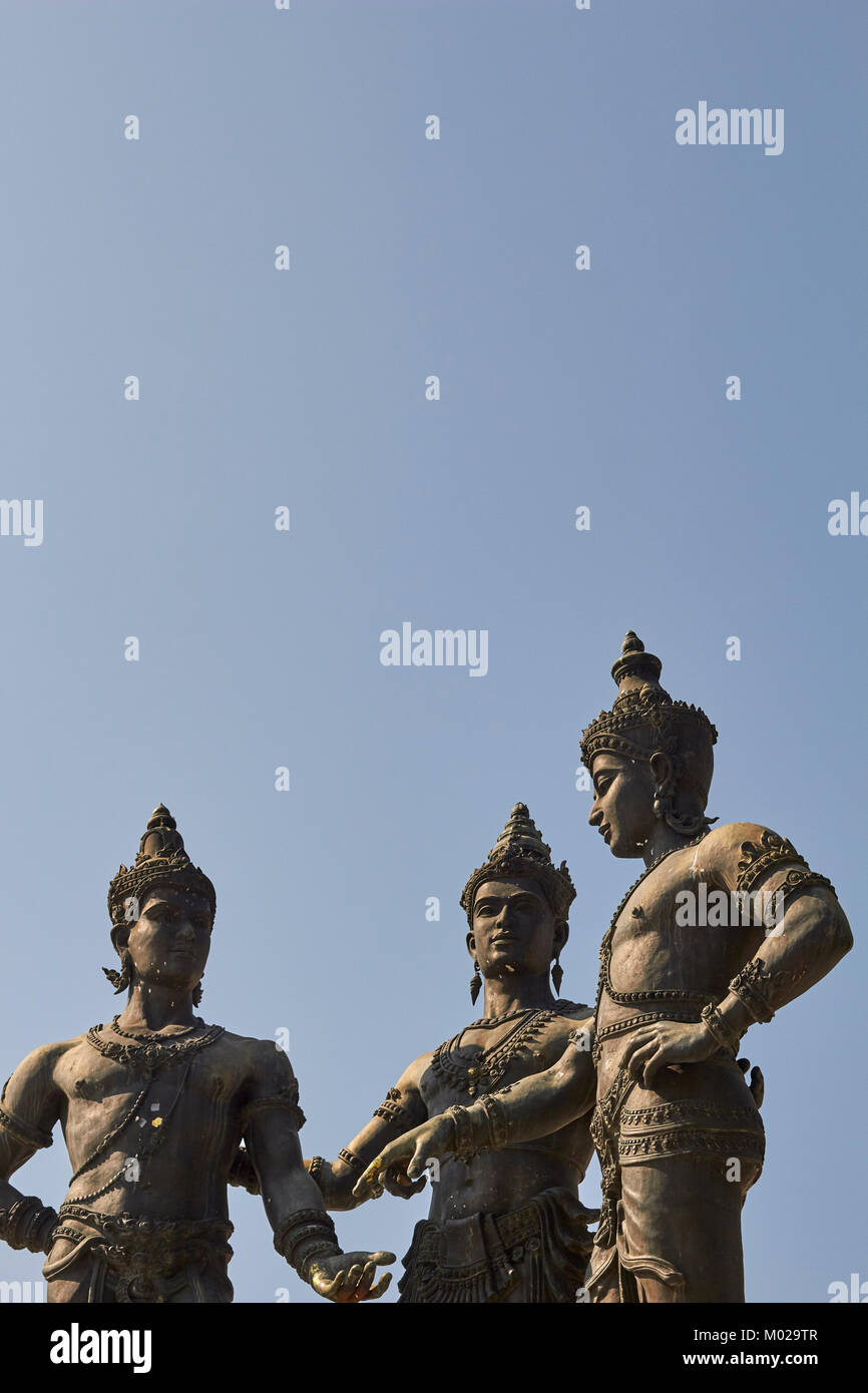Three Kings Monument, Chiang Mai, Thailand Stock Photo - Alamy