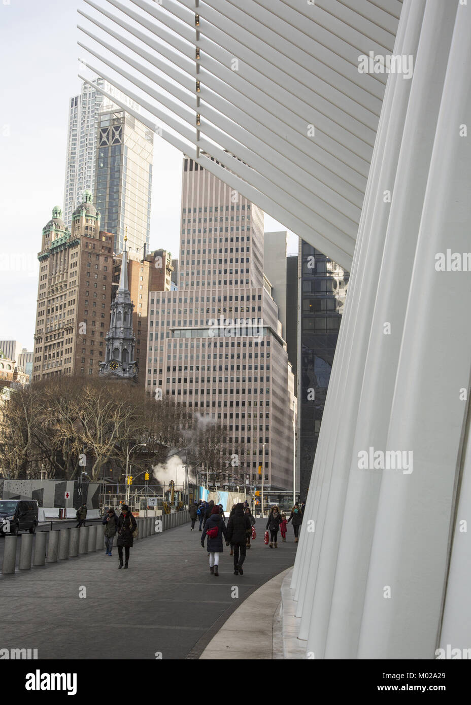 Wing like structure of the Oculus Mall at the World Trade Center shoots ...