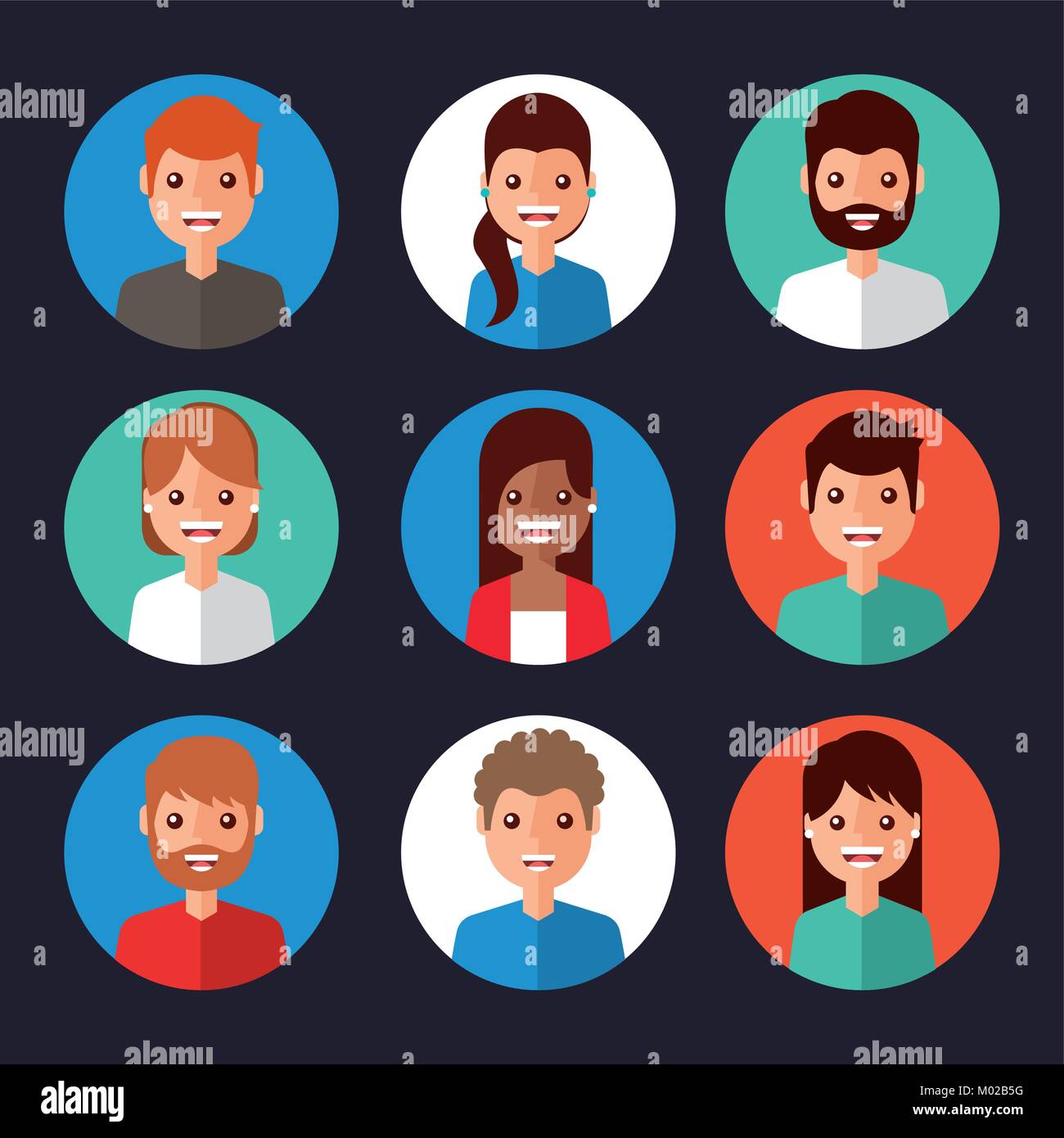 avatar people character internet icons circle Stock Vector Image & Art ...