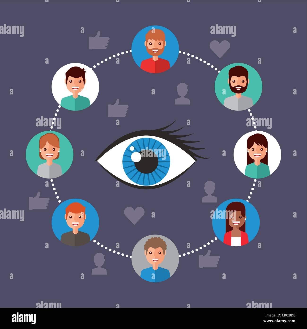 eye view viral content people connection Stock Vector Image & Art - Alamy