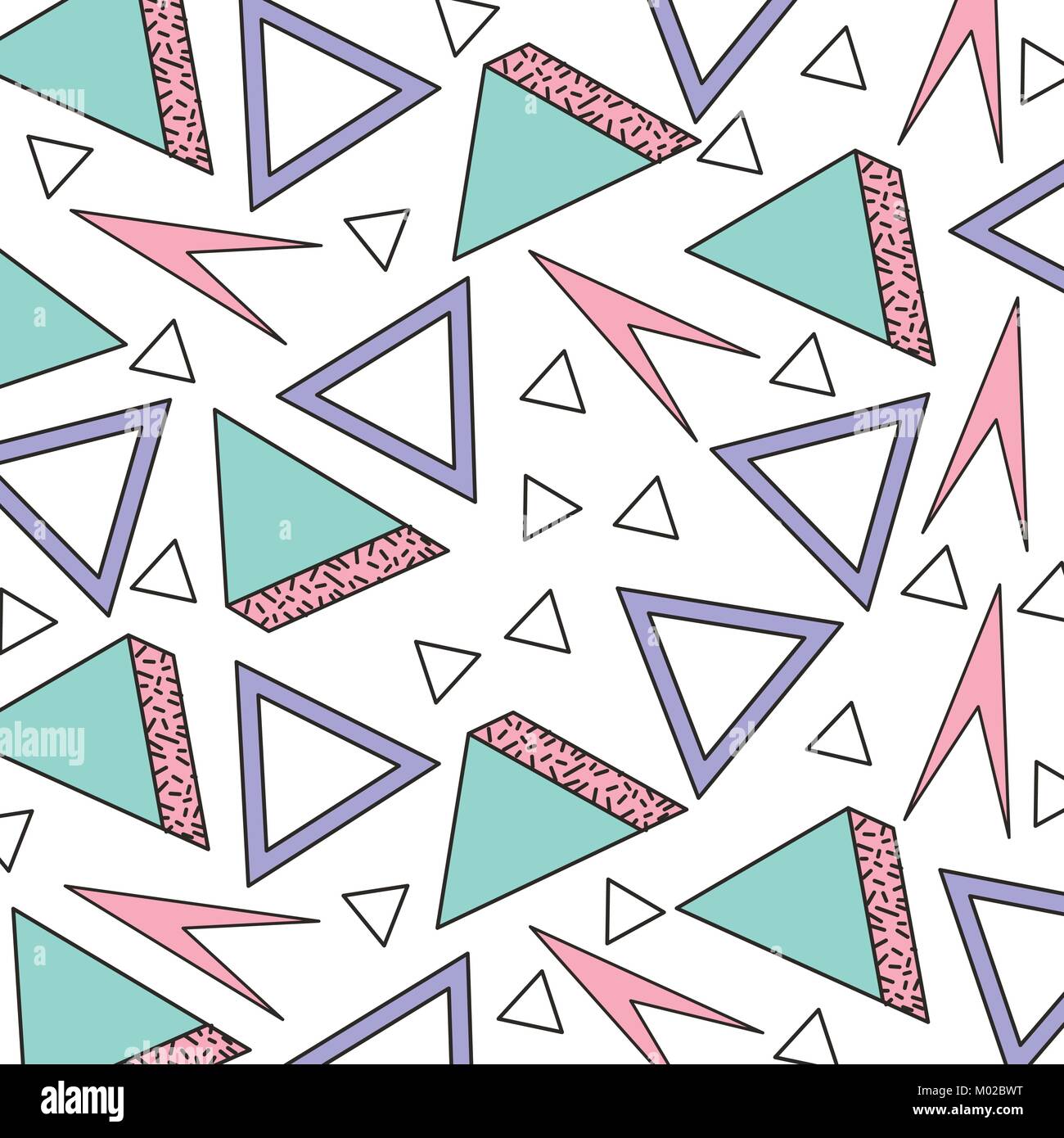 memphis style pattern triangle geometric shape Stock Vector Image & Art ...