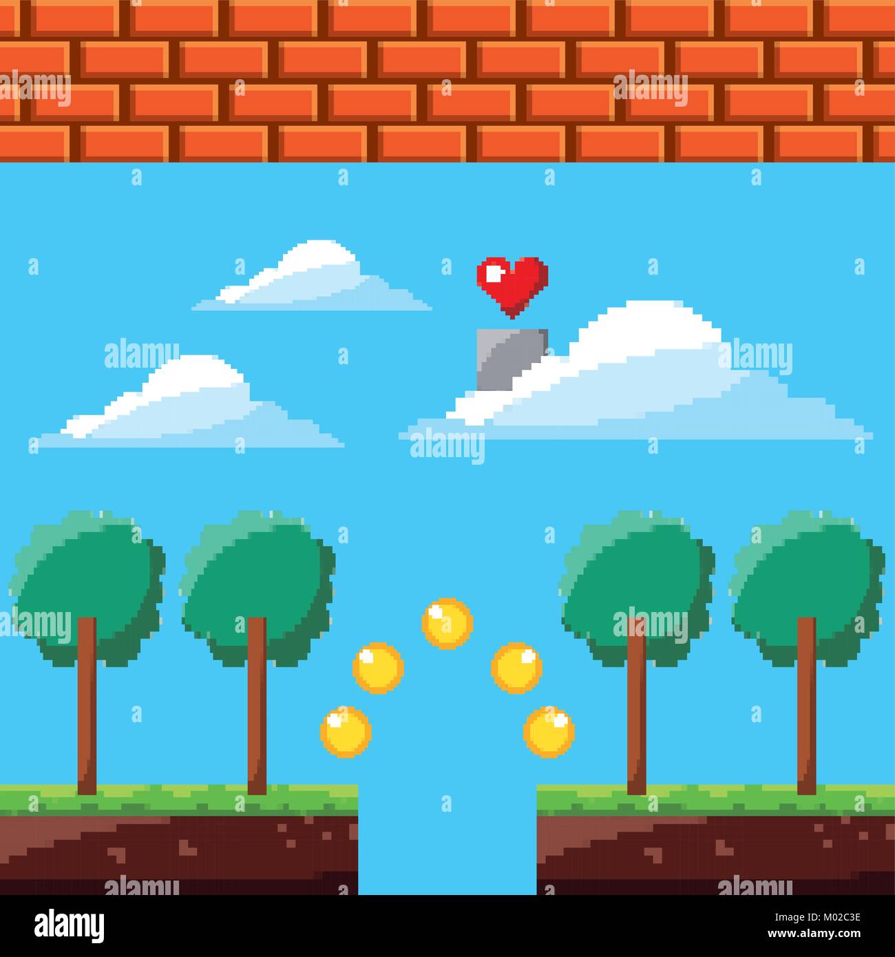 Pixel game Stock Vector Images - Alamy