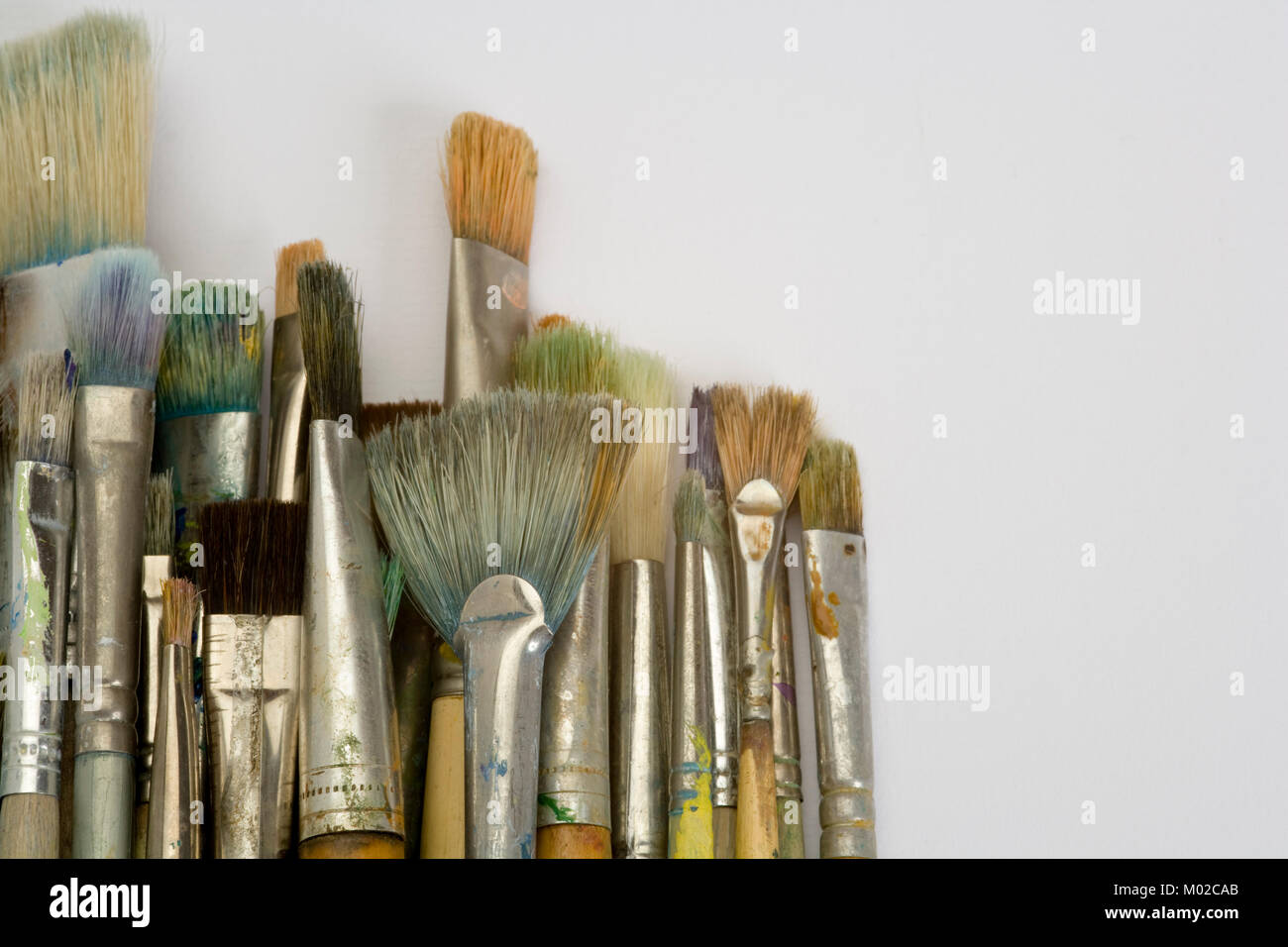 Watercolor painting brushes paper close hi-res stock photography and ...