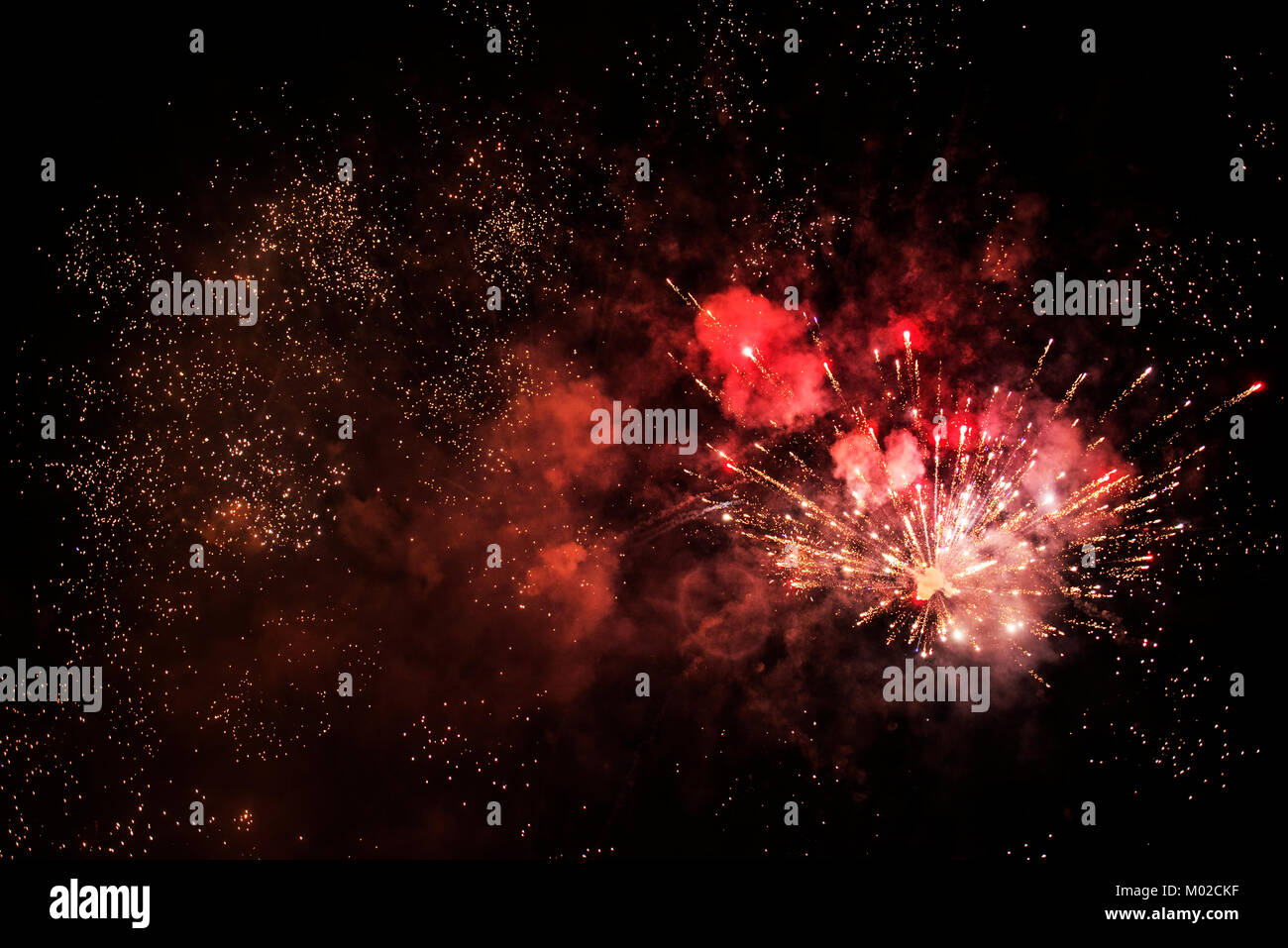 Fireworks in the dark sky hi-res stock photography and images - Alamy