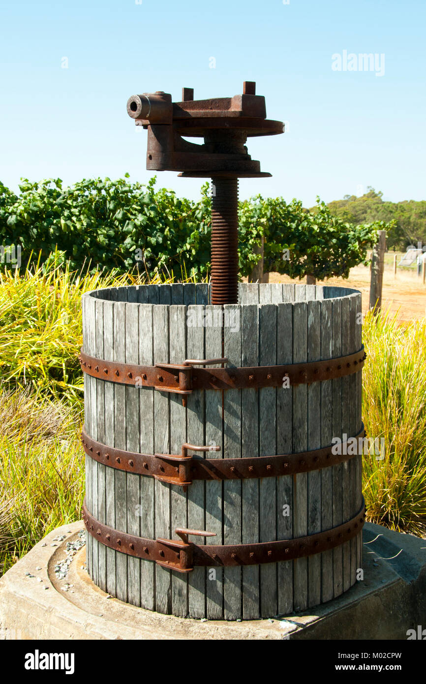 Antique grape press hi-res stock photography and images - Alamy