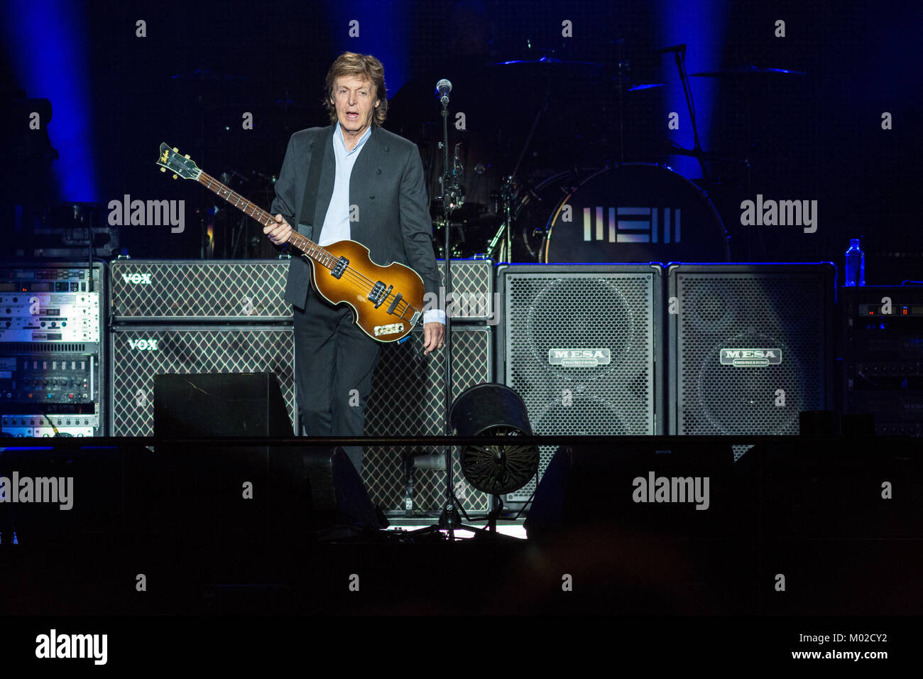 Paul McCartney, the English singer, songwriter, musician and composer ...
