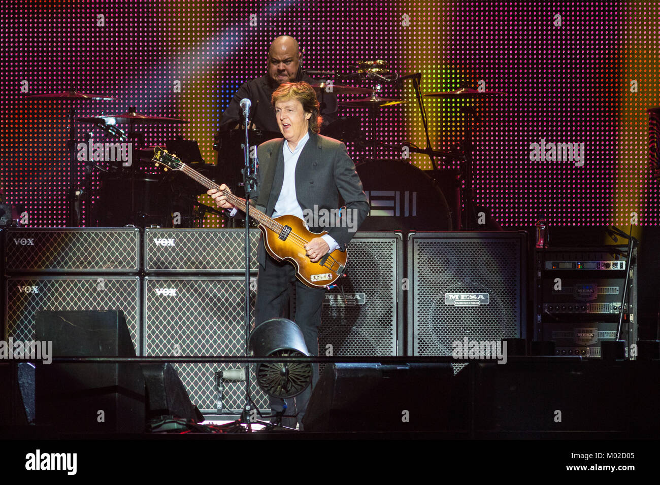 Paul McCartney, the English singer, songwriter, musician and composer ...