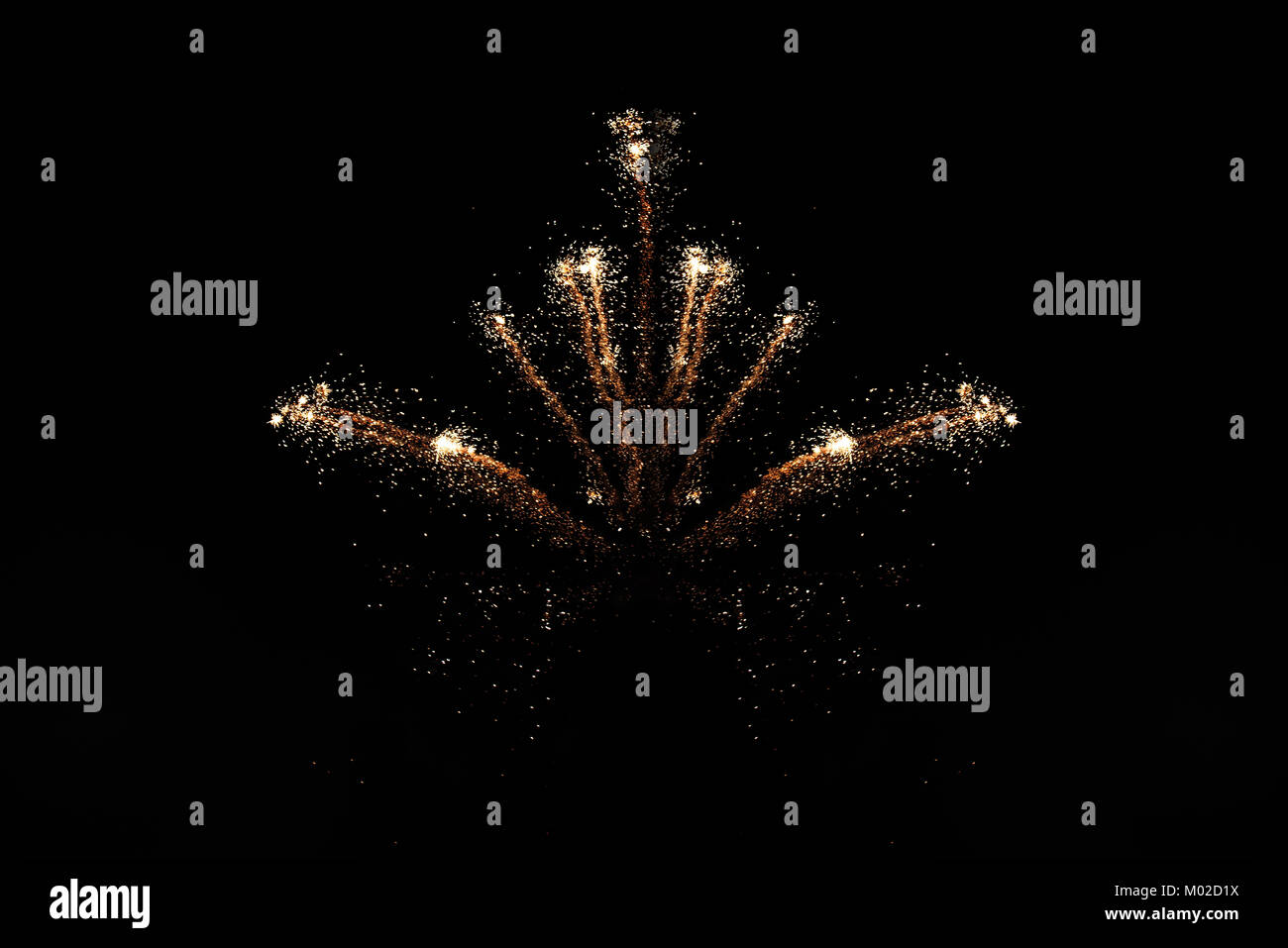 Beautiful holiday fireworks in the dark sky Stock Photo - Alamy