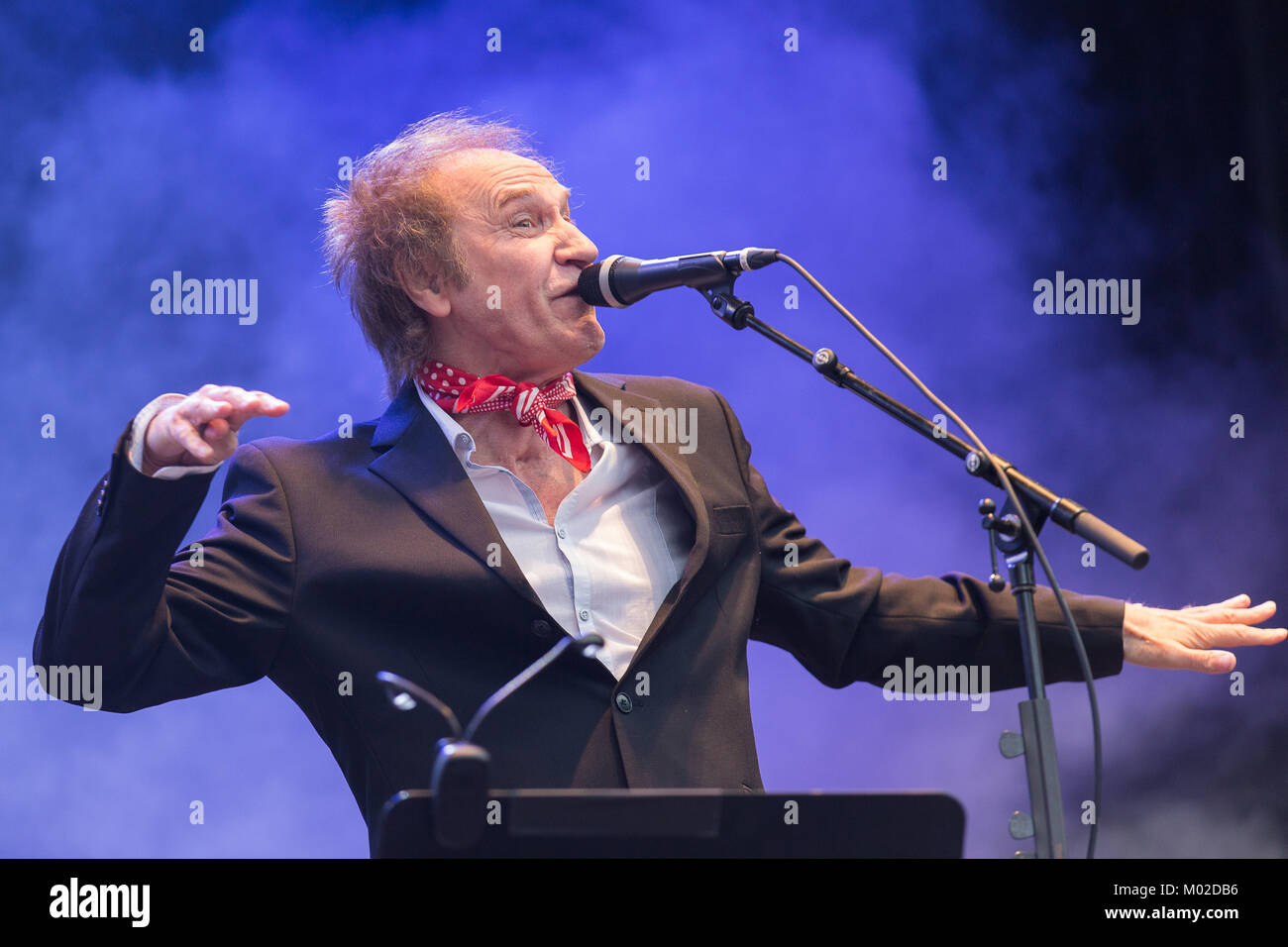 The English singer, songwriter and musician Ray Davies performs a live ...