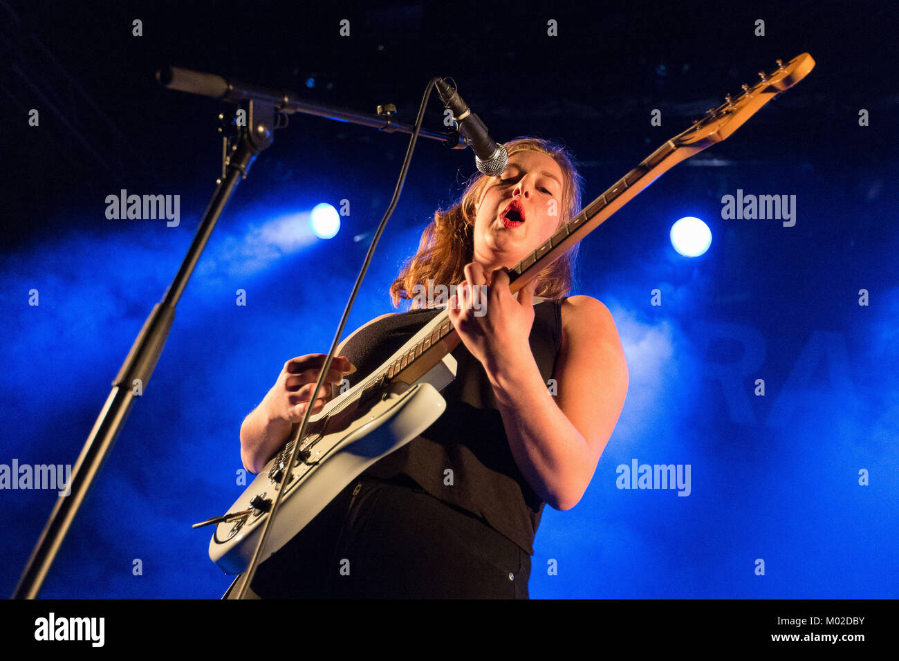 The Norwegian all female indie rock band Razika performs a live concert ...