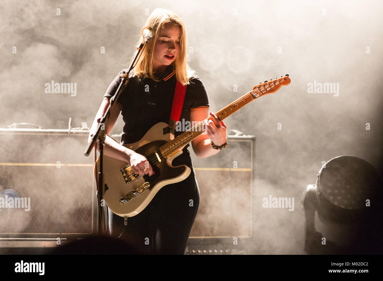 The Norwegian all female indie rock band Razika performs a live concert ...