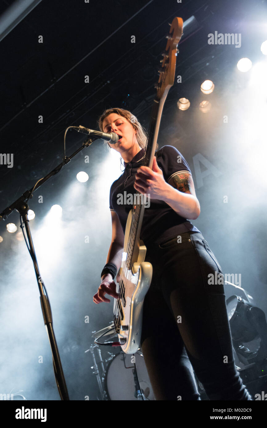 The Norwegian all female indie rock band Razika performs a live concert ...