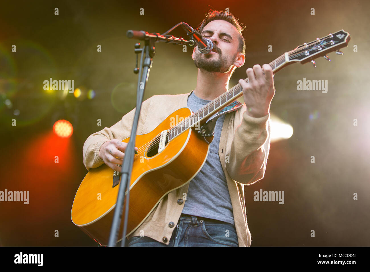 The American folk and country singer Robert Ellis performs a live ...