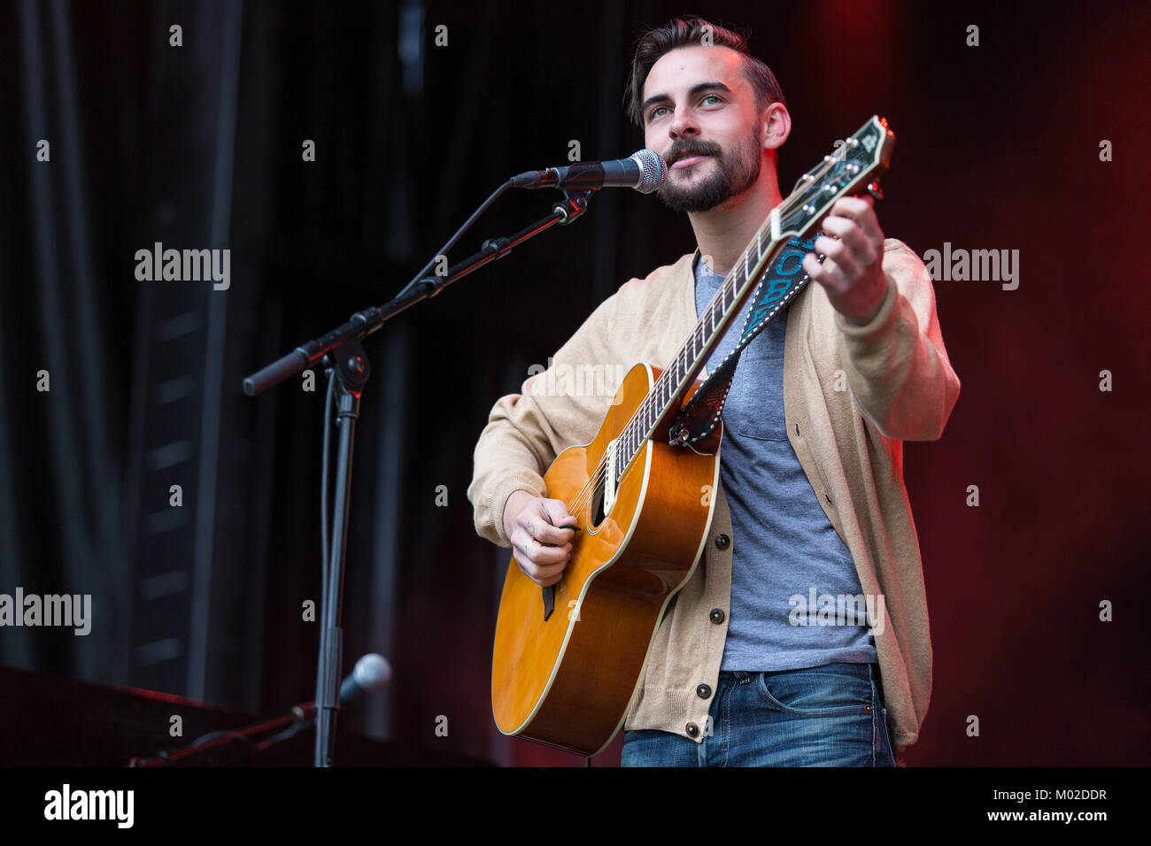 The American folk and country singer Robert Ellis performs a live ...