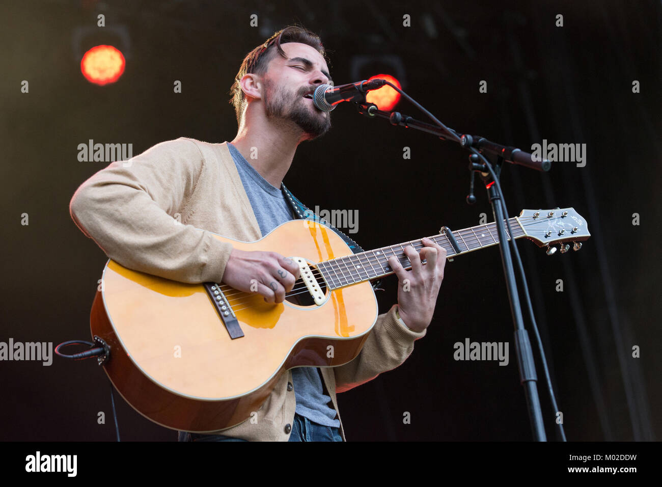 The American folk and country singer Robert Ellis performs a live ...