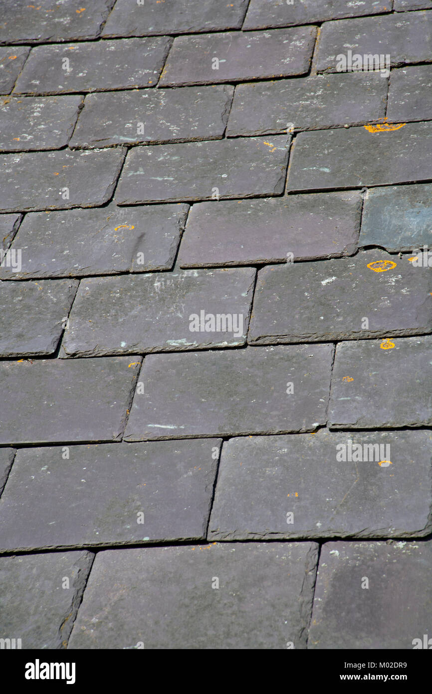 Roof slate pattern full frame background close up Stock Photo - Alamy