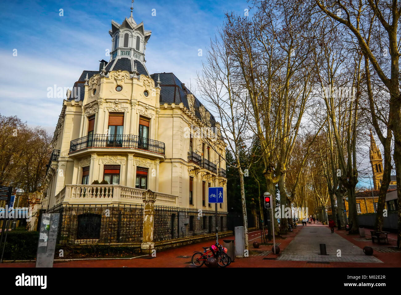 Vitoria, Spain - January 12, 2018: City view in central street of ...