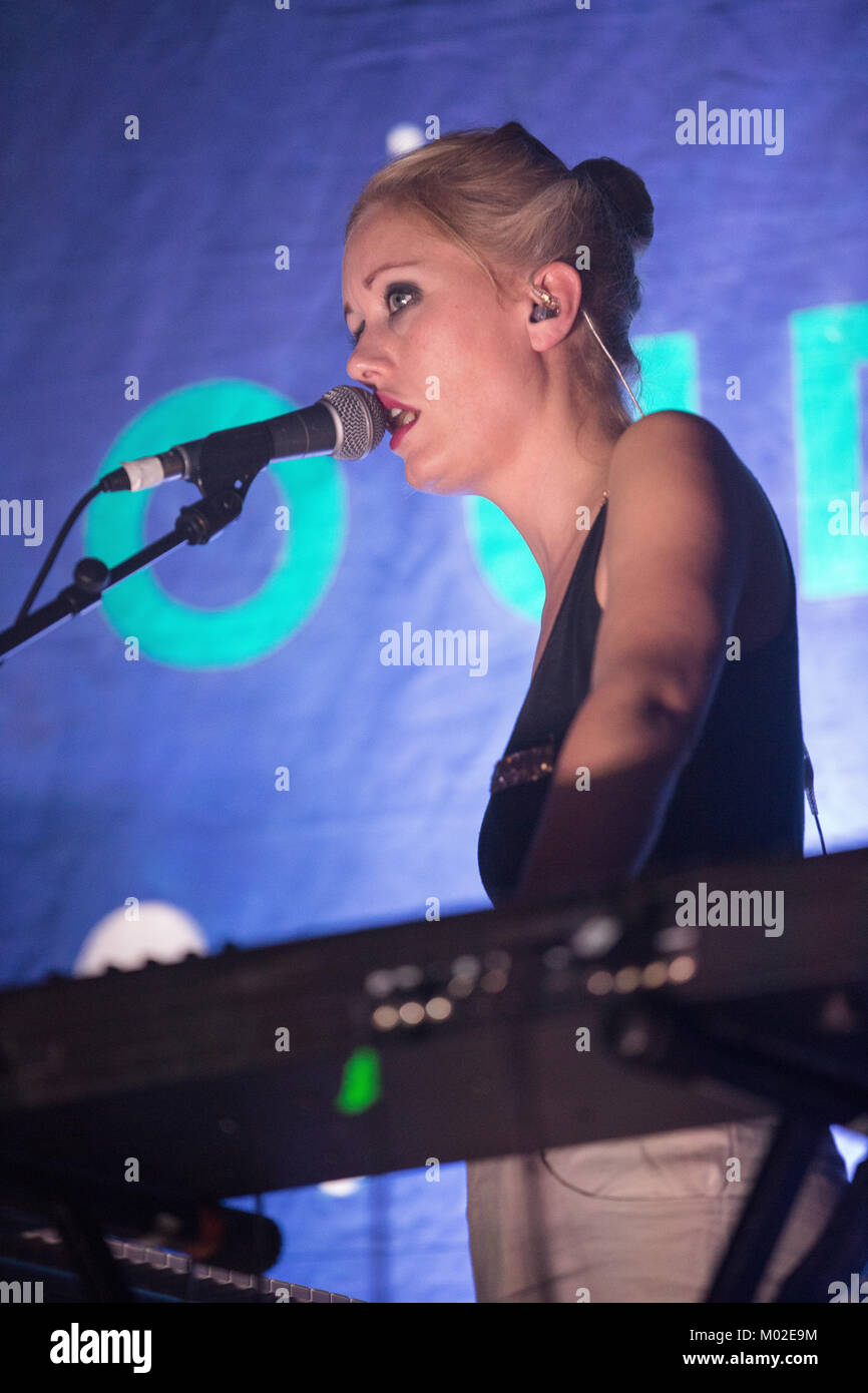 The Swedish indie rock band Shout Out Louds performs a live concert at ...
