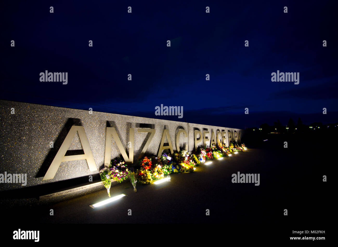 The Anzac Peace park at night. Albany Western Australiai Stock Photo ...
