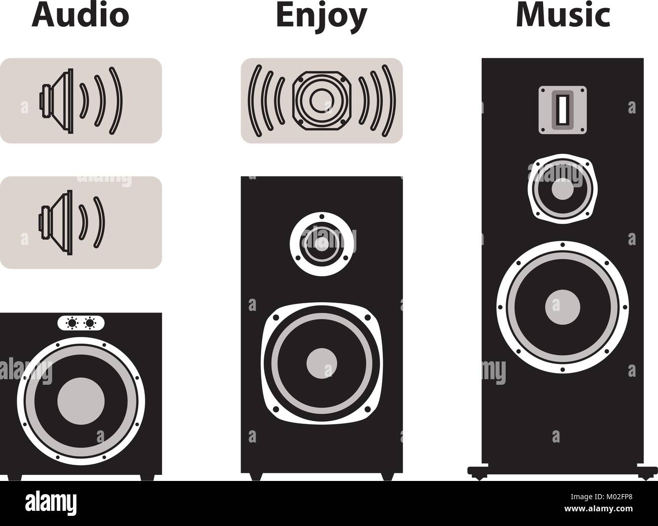 Speaker vector icon set with volume symbol Stock Vector Image & Art - Alamy