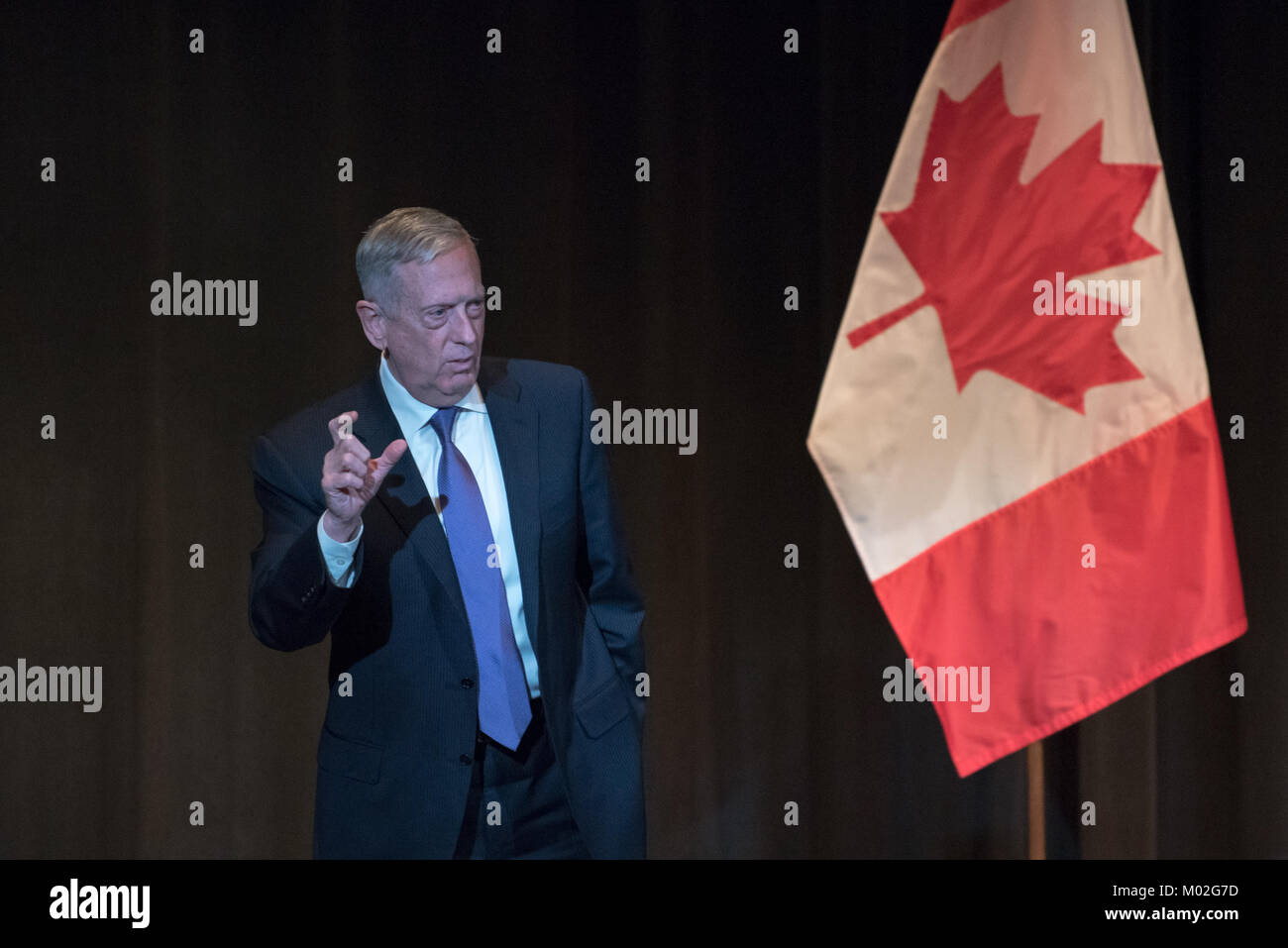 Defense Secretary James N. Mattis speaks to defense attachés from ...