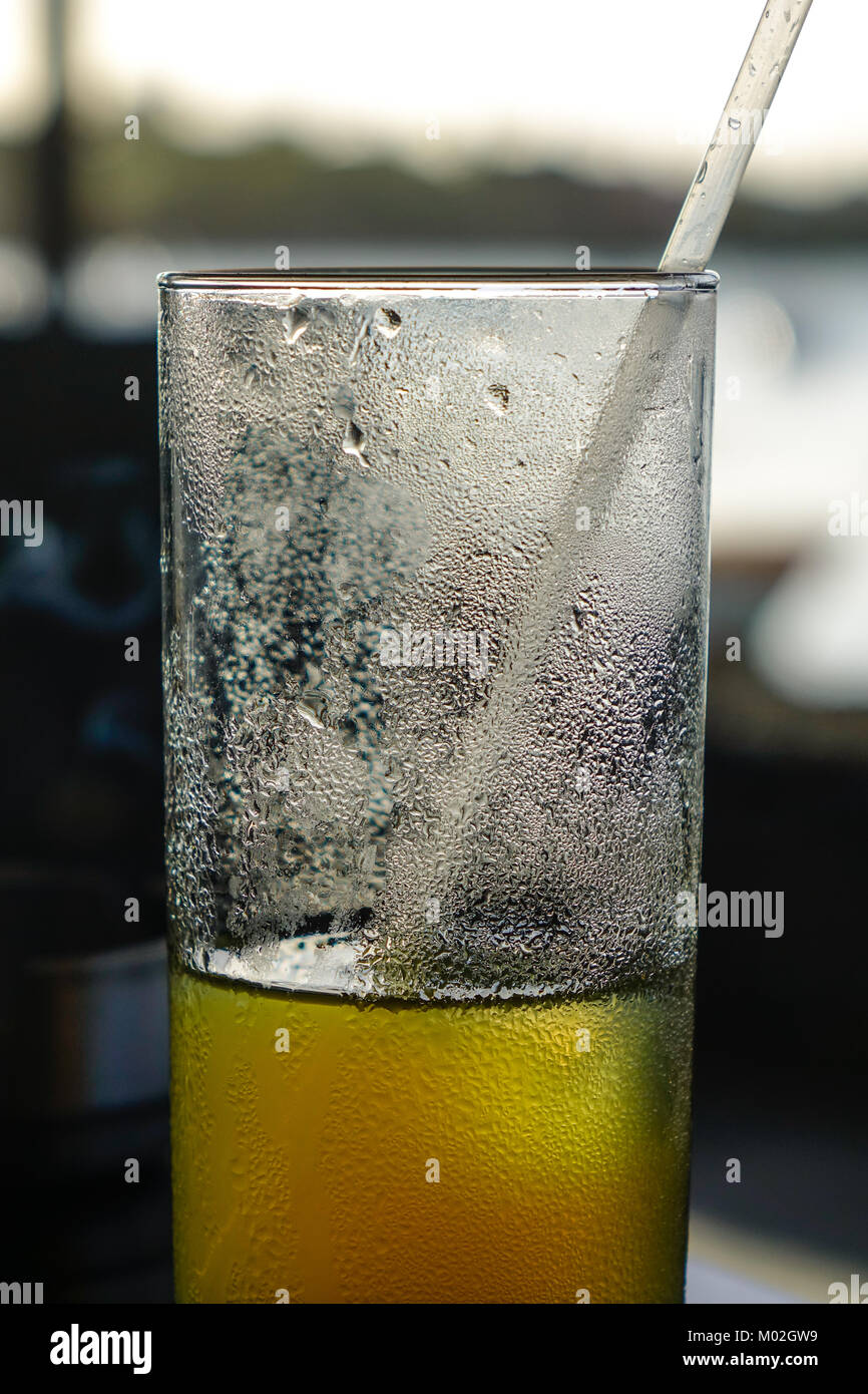 Glass of ice tea. Drinking for summer. Food and beverage concept Stock ...