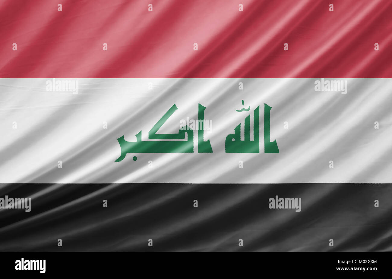 Waving Fabric Flag of Iraq Stock Photo - Alamy