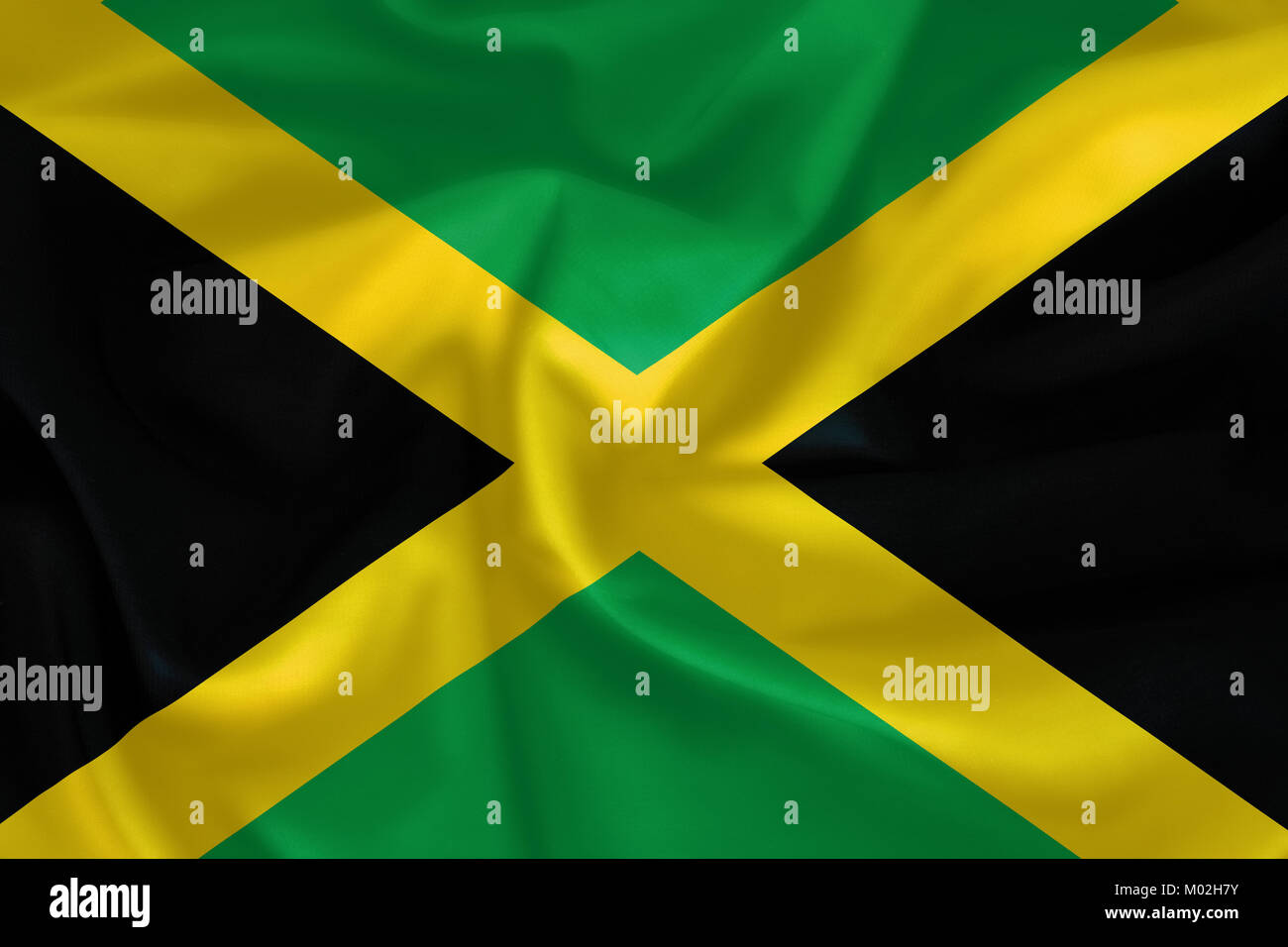 Jamaica flag pattern on the fabric texture ,vintage style Stock Photo ...