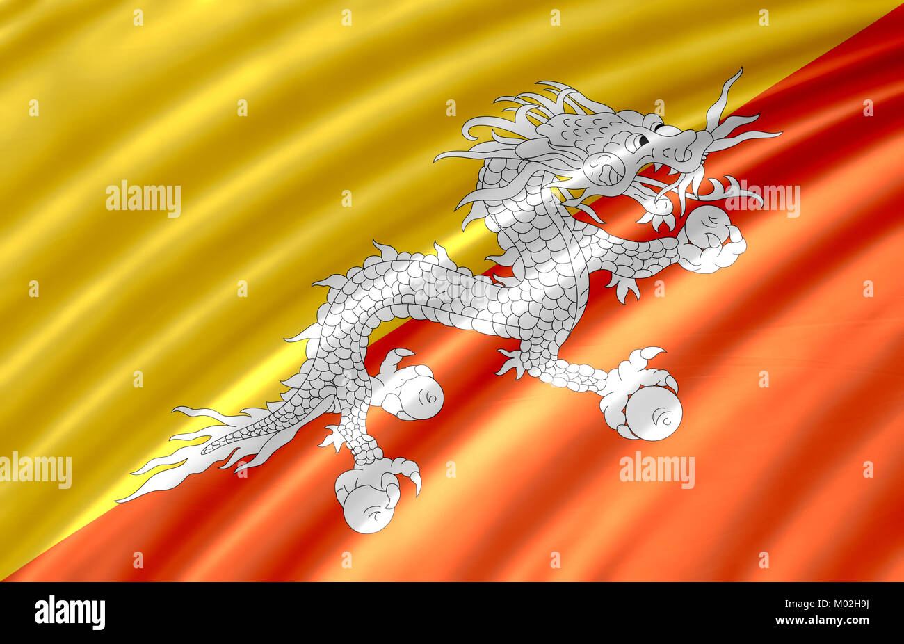 Bhutan national flag light hi-res stock photography and images - Alamy