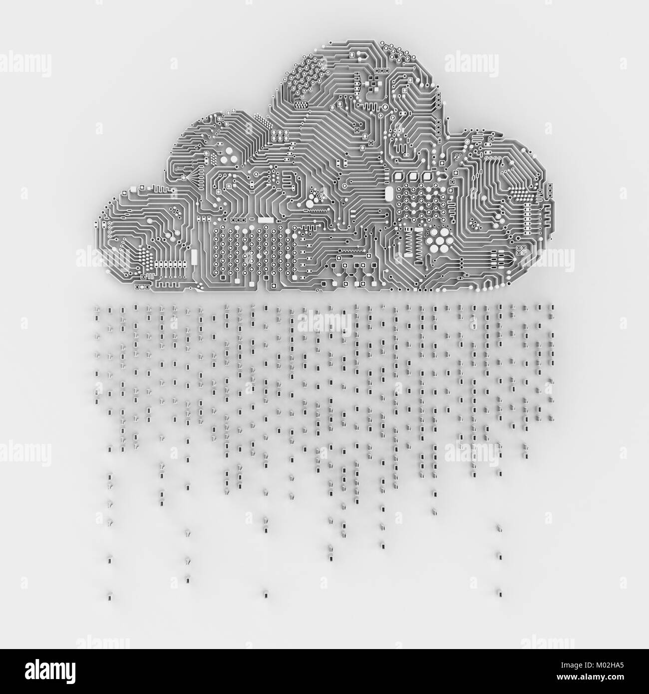 3d rendering circuit cloud for cloud computing technology Stock Photo - Alamy